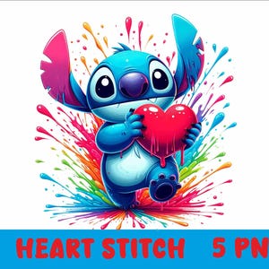 Heart Stitch 5 PNG Heart Stitch Splash and Watercolor Png Stitch ...