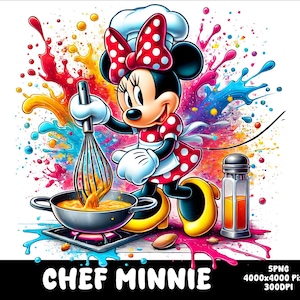 5 Png Chef Mınnıe Png Chef Mouse Splash And Watercolor Png Mınnıe
