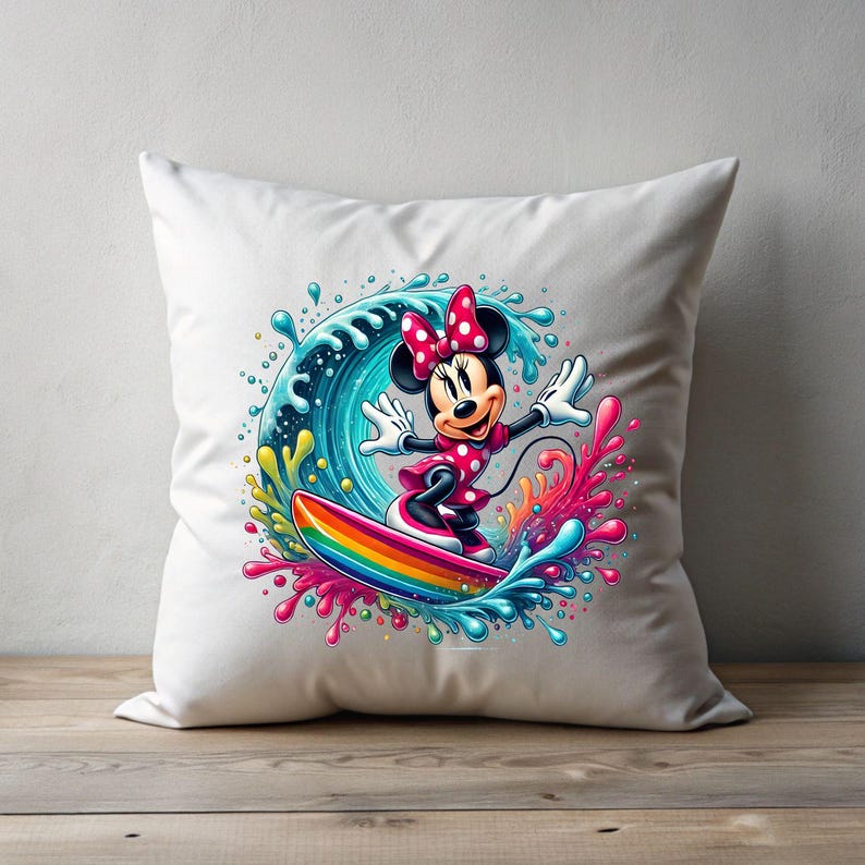 5 PNG Surfing Minnie Png Mouse Splash and Watercolor Png Minnie ...