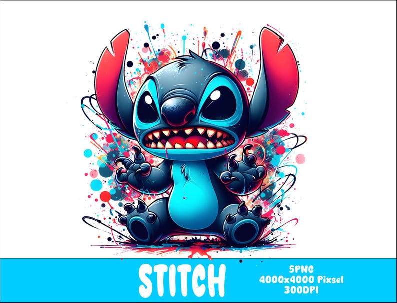 5 PNG Angry Stitch Png Stitch Splash and Watercolor Png Angry Stitch ...