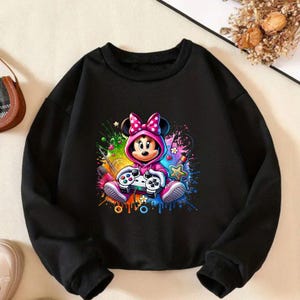 5 PNG Gamer Minnie Mouse Png Stitch Splash and Watercolor Png Gamer ...