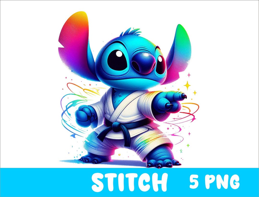 5 PNG Karate Stitch Png Stitch Splash and Watercolor Png Karate Stitch ...