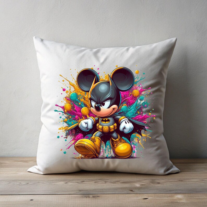 Bat Hero Mickey 5 PNG Bat Mickey Splash and Watercolor Png Superhero ...