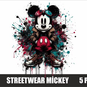Streetwear Mickey 5 PNG Streetwear Mouse Splash and Watercolor Png ...