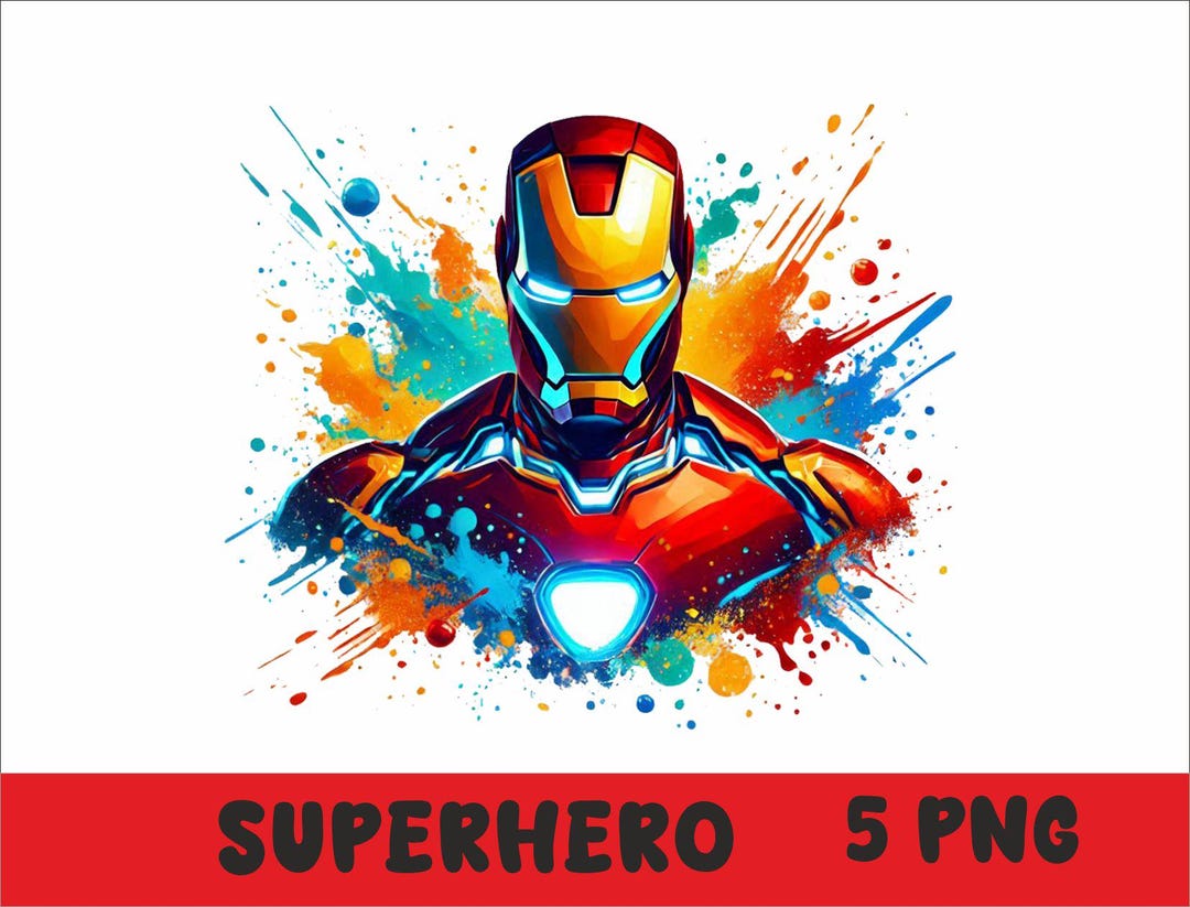 Superhero 5 PNG Superhero Splash and Watercolor Png Superhero ...