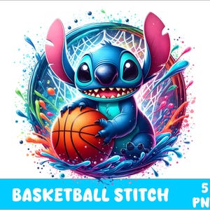 Basketball Stitch 5 PNG Baskeball Stitch Splash and Watercolor Png ...