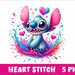 Pink Heart Stitch 5 PNG Stitch Splash and Watercolor Png Heart Stitch ...