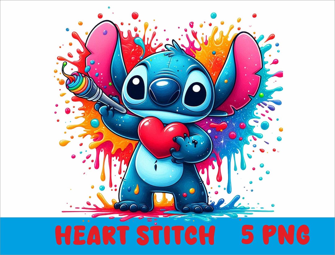 Heart Stitch 5 PNG Heart Stitch Splash and Watercolor Png Stitch ...