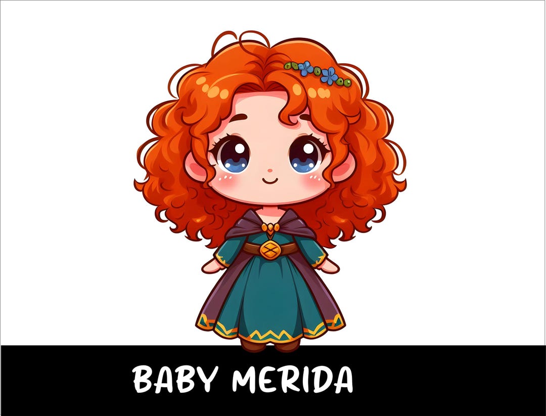 5 PNG Baby Princess Png Merida Splash and Watercolor Png Baby Merida ...
