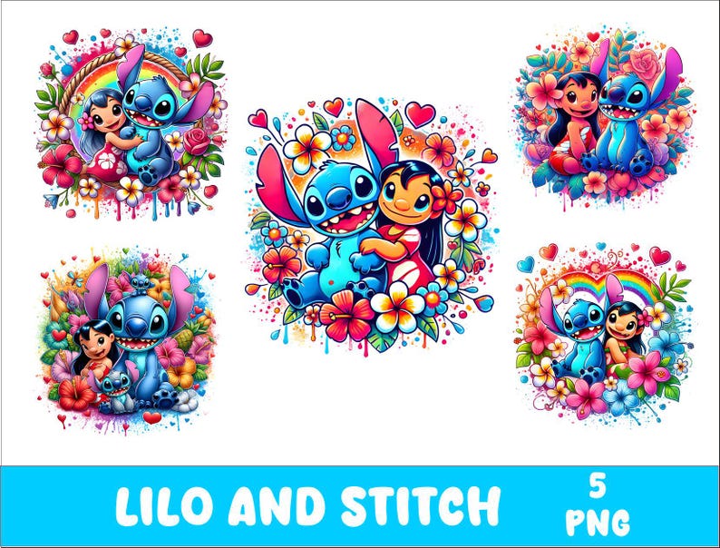 Lilo and Stitch 5 PNG Lilo and Stitch Splash and Watercolor Png Stitch ...