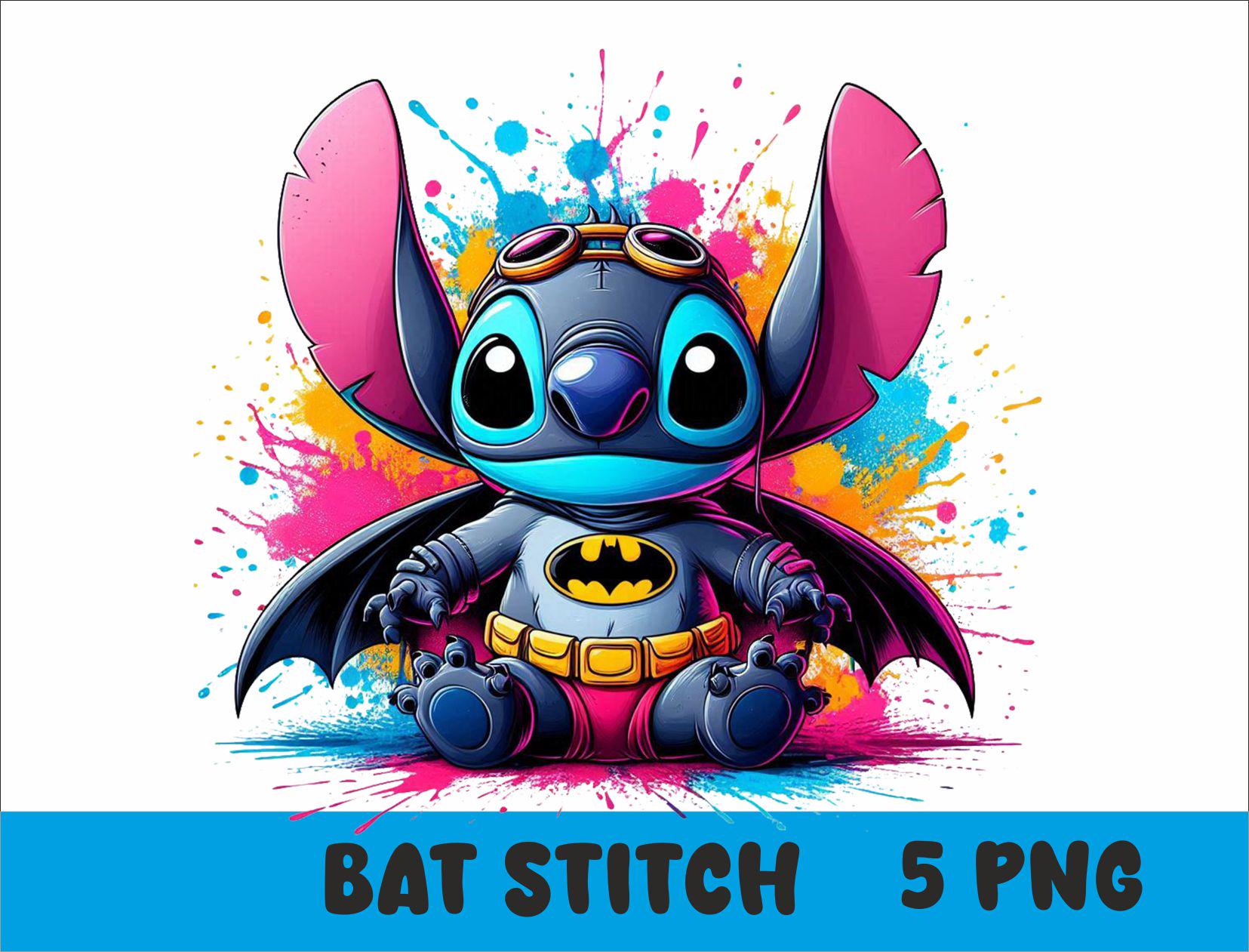 Bat Hero Stitch 5 PNG Bat Stitch Splash and Watercolor Png Hero Stitch ...