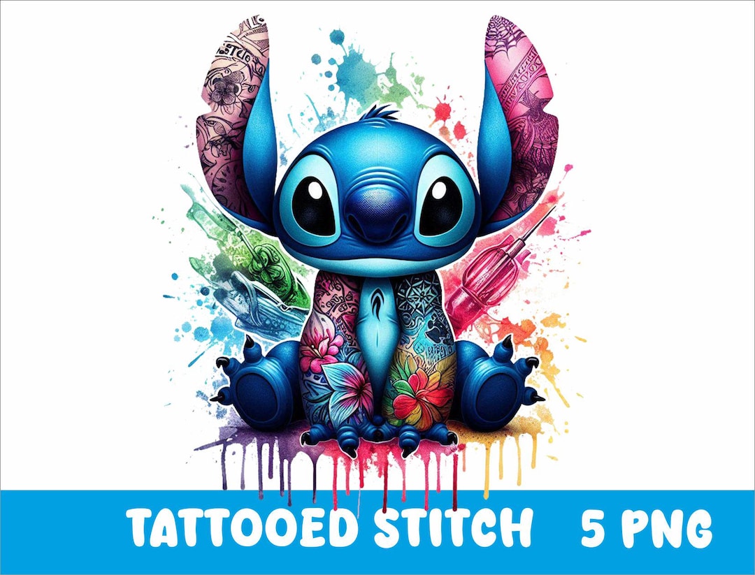 Stitch 5 PNG Stitch Splash and Watercolor Png Stitch Transparent PNG ...