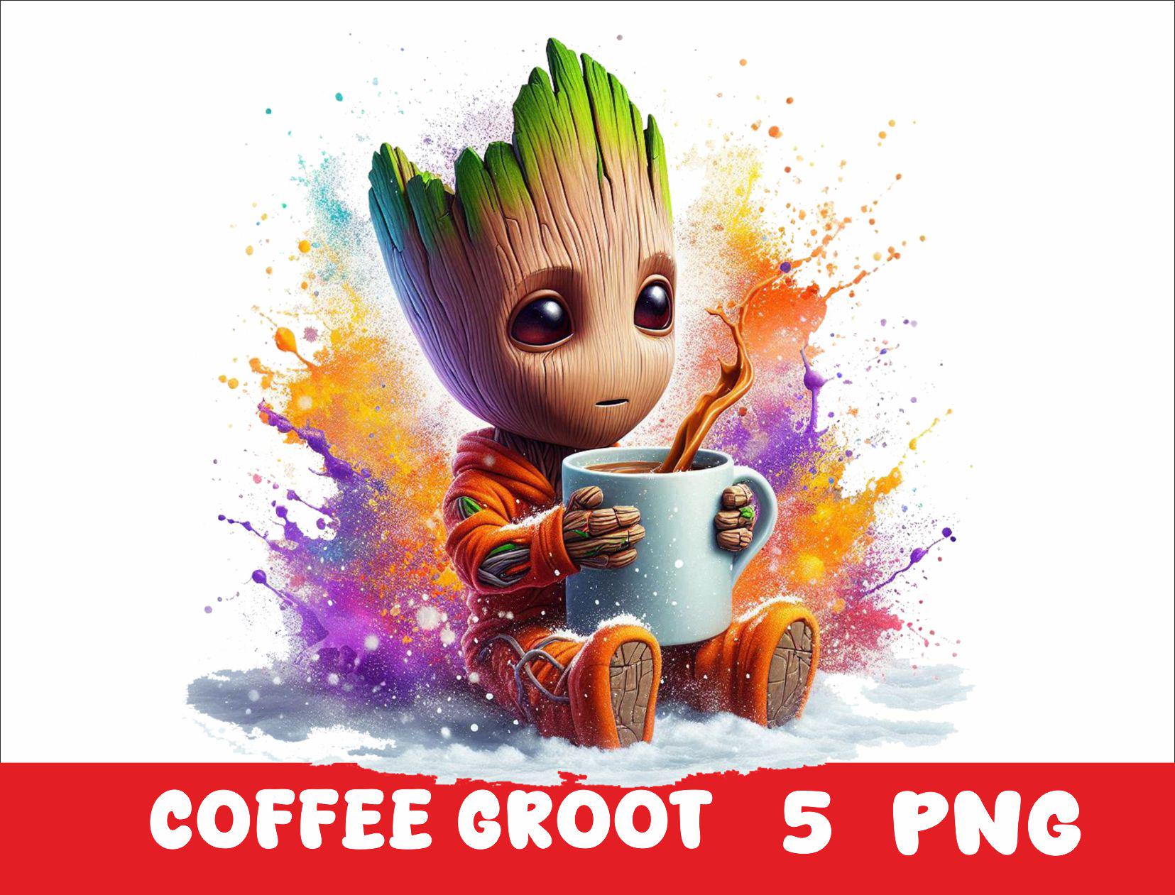 Coffee Superhero 5 PNG Superhero Splash and Watercolor Png Coffee ...