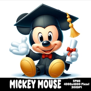 5 PNG Graduate Mickey Png Mouse Splash and Watercolor Png Mickey ...