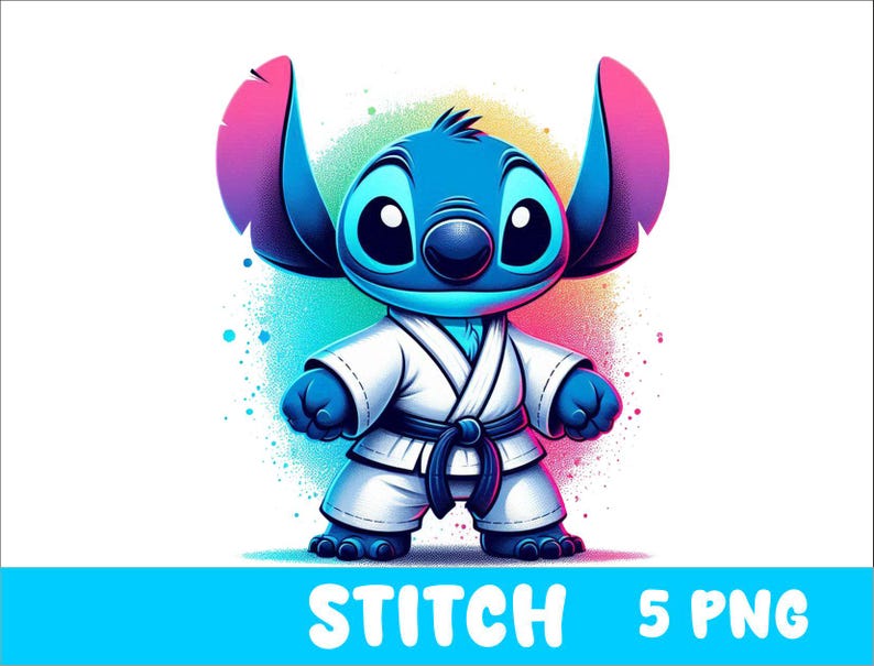 5 PNG Karate Stitch Png Stitch Splash and Watercolor Png Karate Stitch ...