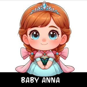 5 PNG Baby Princess Png Anna Splash and Watercolor Png Baby Anna ...