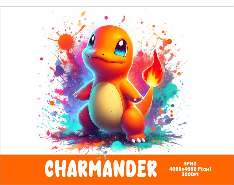 5 PNG Charmander Png Splash and Watercolor Png Charmander Transparent ...