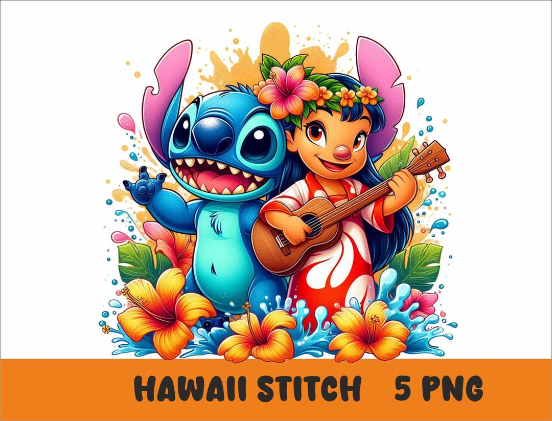 Hawaii Lilo and Stitch 5 PNG Lilo and Stitch Splash and Watercolor Png ...