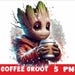 Coffee Superhero 5 PNG Superhero Splash and Watercolor Png Coffee ...