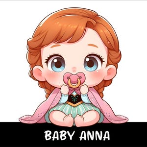 5 PNG Baby Princess Png Anna Splash and Watercolor Png Baby Anna ...