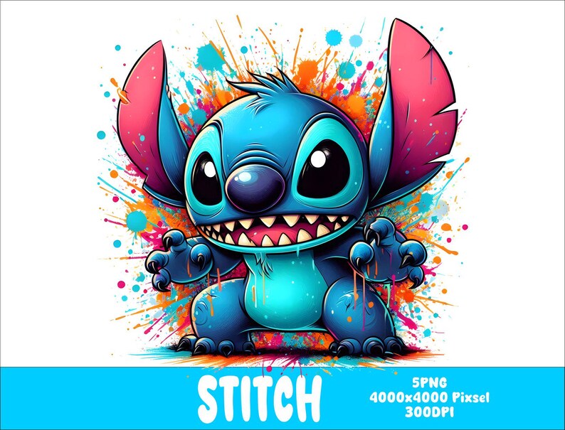 5 PNG Angry Stitch Png Stitch Splash and Watercolor Png Angry Stitch ...