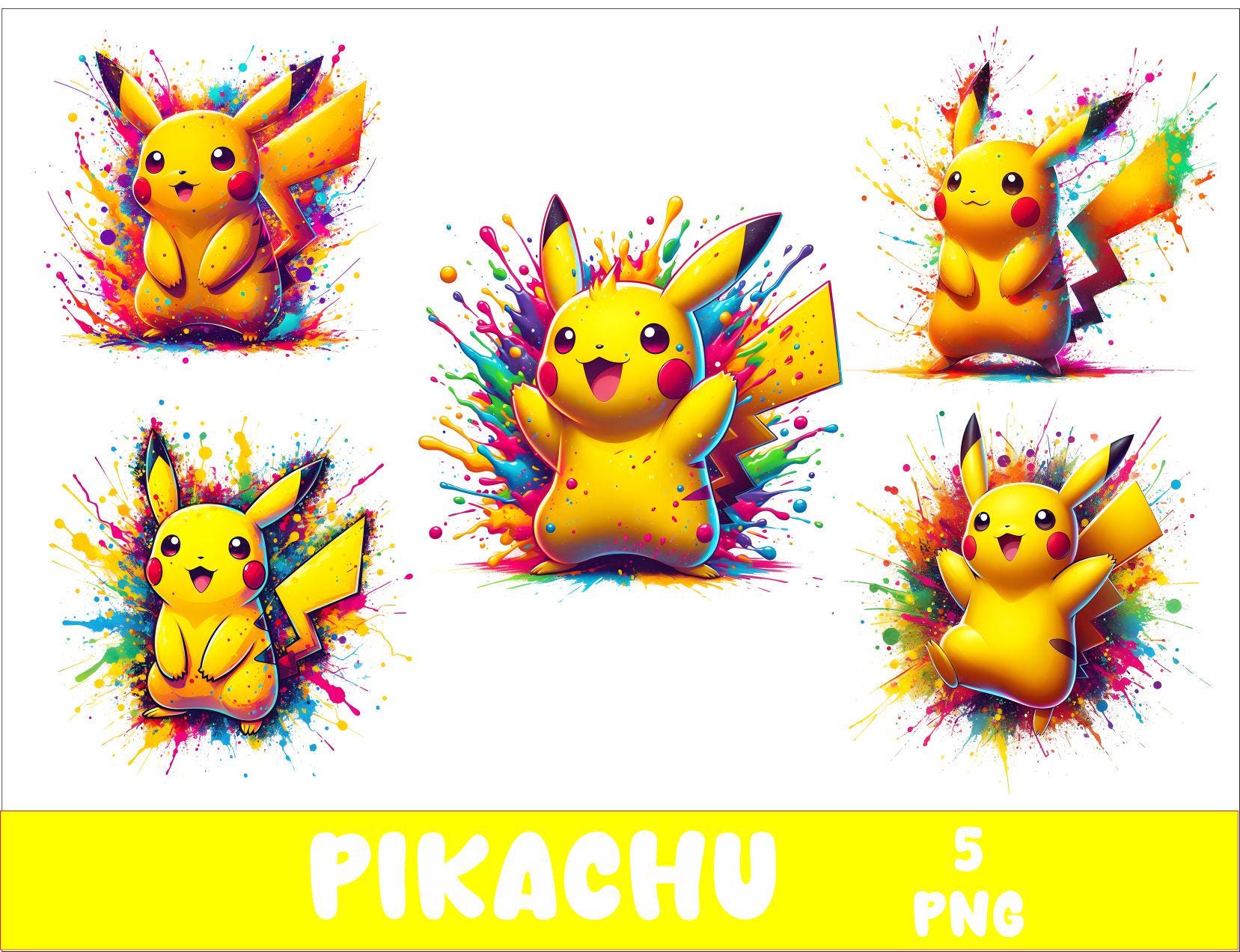 Pikachu 5 PNG Pikachu Splash and Watercolor Png Pikachu Transparent PNG ...