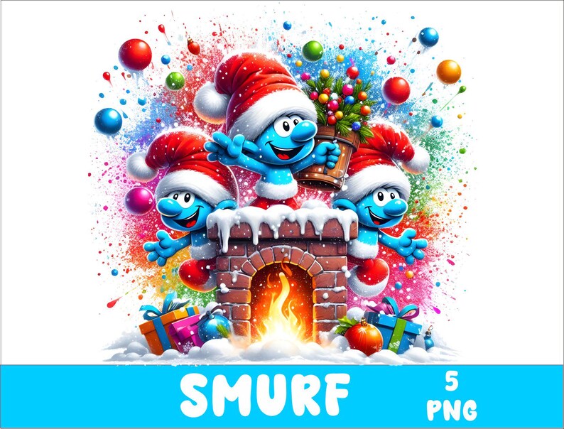 Christmas Smurf, Christmas Cartoon Png,merry Christmas Png Funny ...