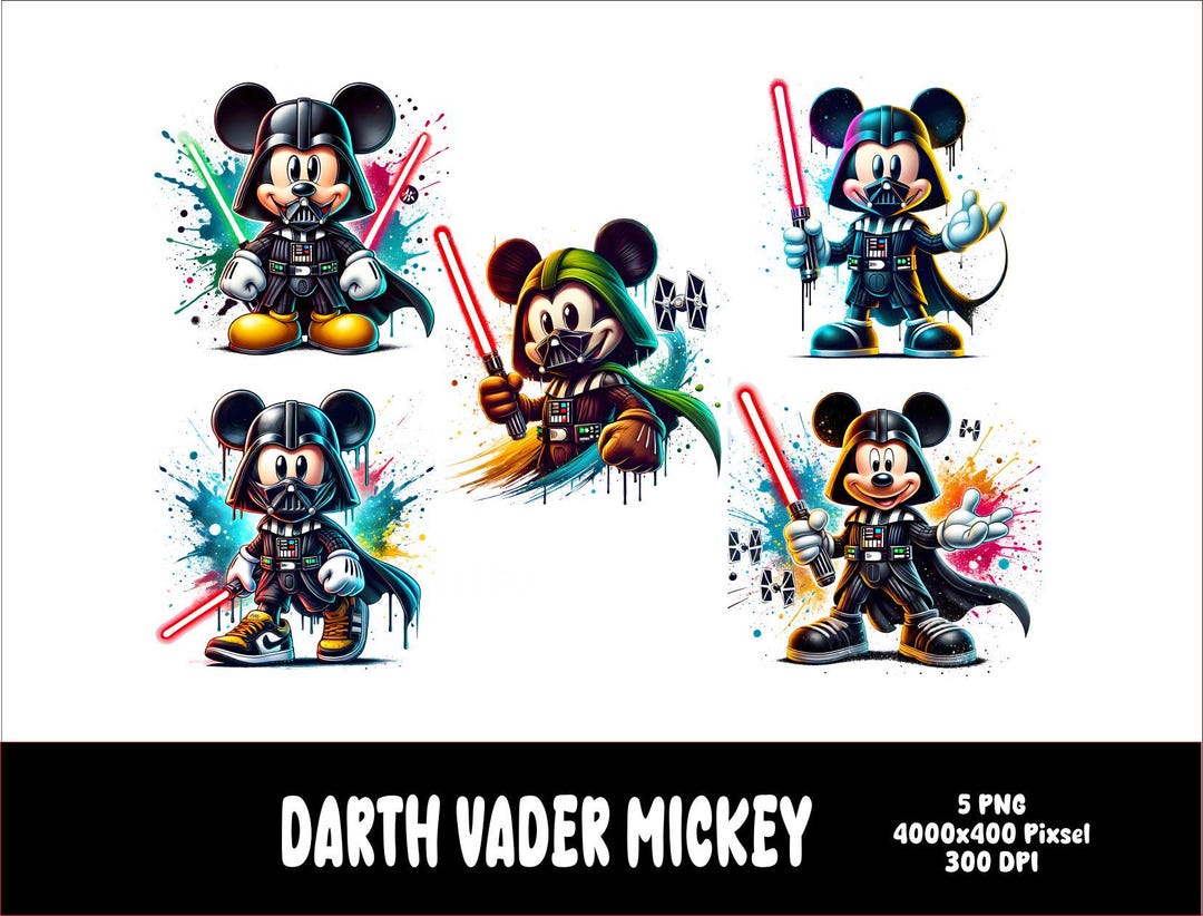 5 PNG Darth Vader Mickey Png Mouse Splash and Watercolor Png Mickey ...