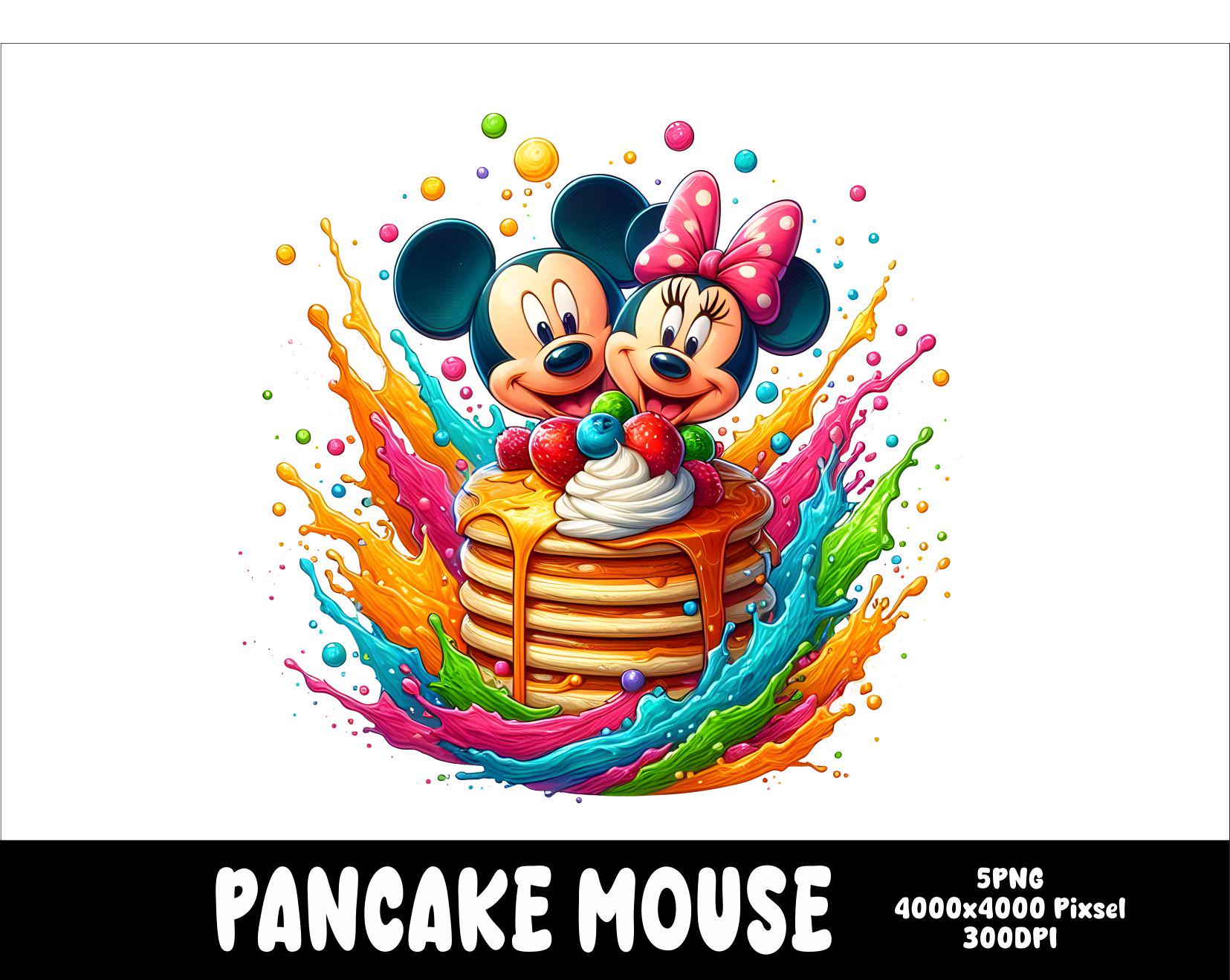 5 PNG Pancake Mickey and Minnie Png Stitch Splash and Watercolor Png ...
