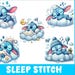 5 PNG Cloude Sleep Stitch Png Stitch Splash and Watercolor Png Sleep ...