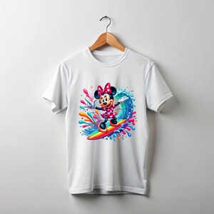 5 PNG Surfing Minnie Png Mouse Splash and Watercolor Png Minnie ...
