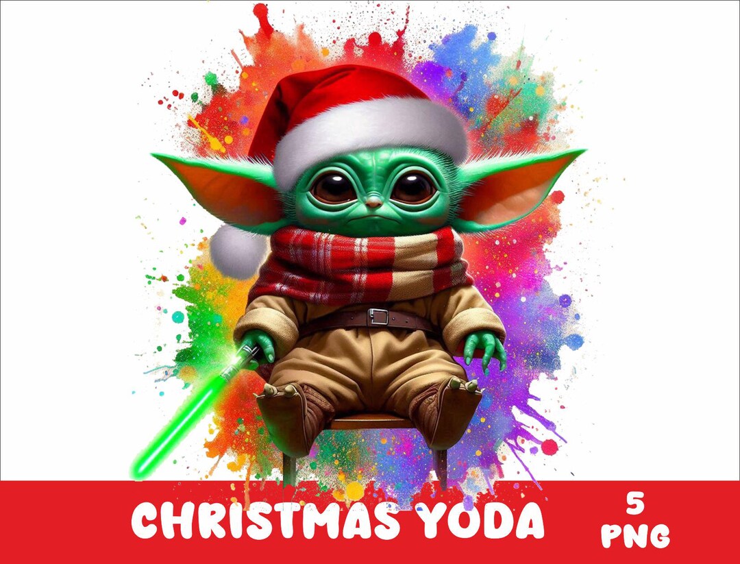 5 PNG Chirstmas Baby Jedi Png Jedi Yoda Splash and Watercolor Png Baby ...
