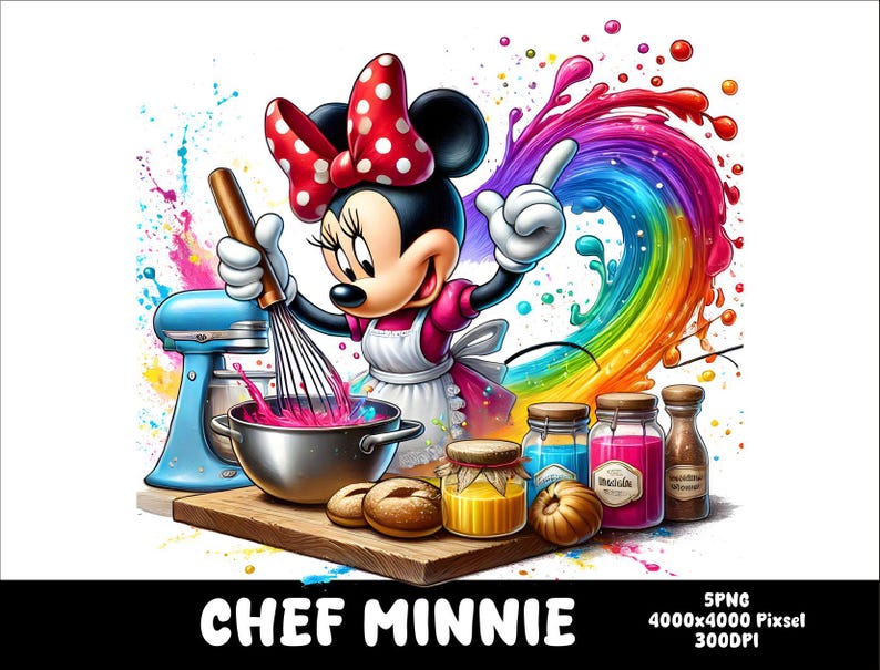 5 PNG Chef Mınnıe Png Chef Mouse Splash and Watercolor Png Mınnıe ...
