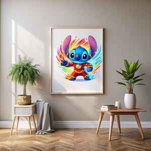 5 PNG Stitch Super Hero Png Flash Stitch Splash and Watercolor Png ...