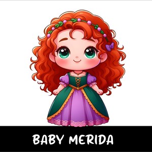 5 PNG Baby Princess Png Merida Splash and Watercolor Png Baby Merida ...