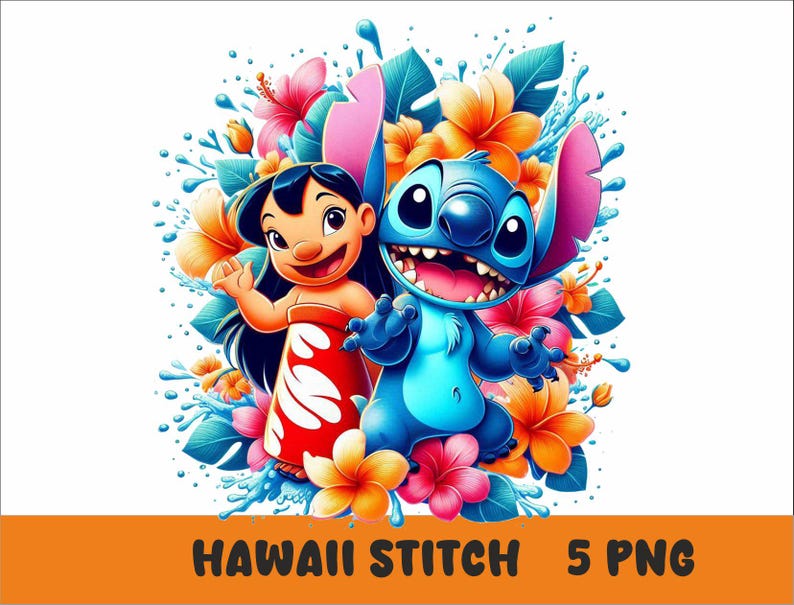 Hawaii Lilo and Stitch 5 PNG Lilo and Stitch Splash and Watercolor Png ...