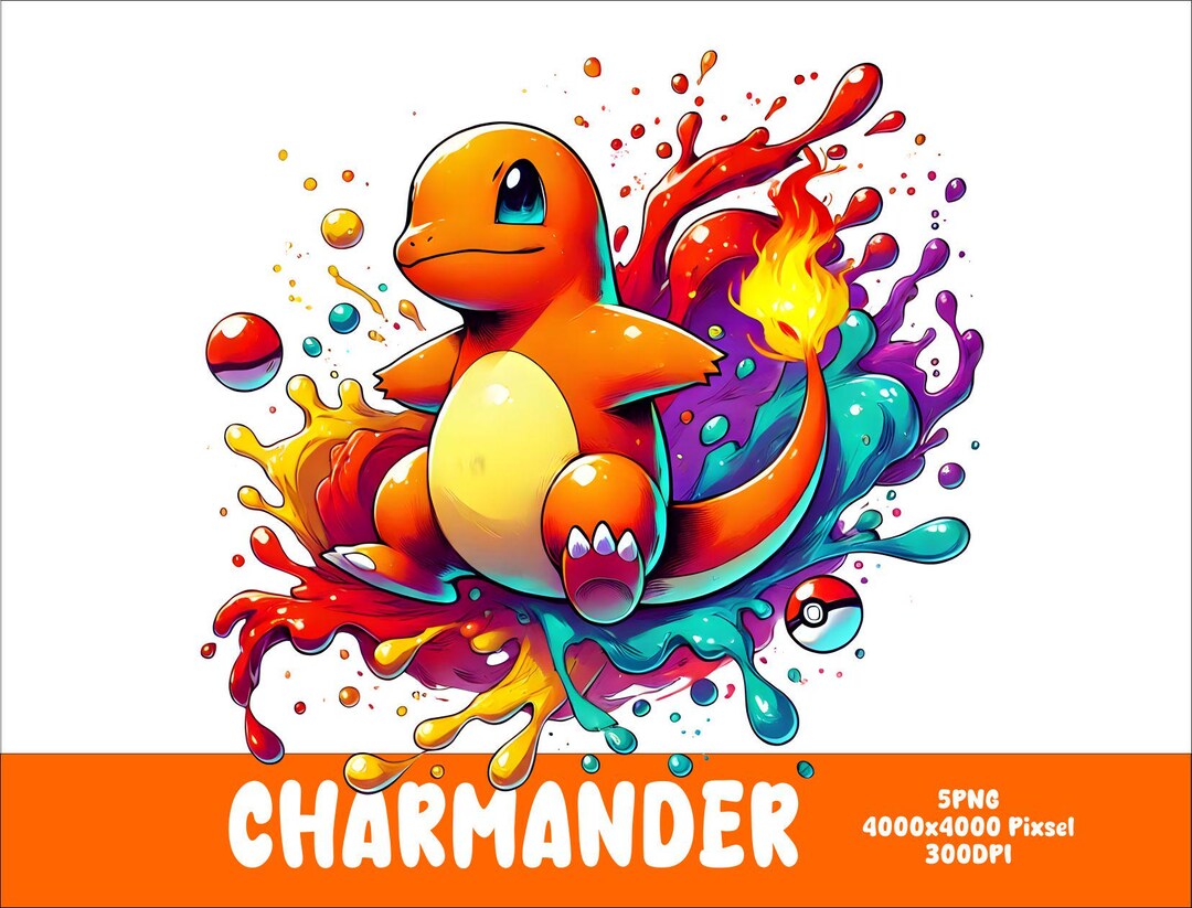 5 PNG Charmander Png Splash and Watercolor Png Charmander Transparent ...