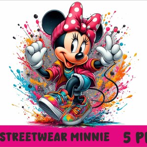 Streetwear Minnie 5 PNG Streetwear Mouse Splash and Watercolor Png ...