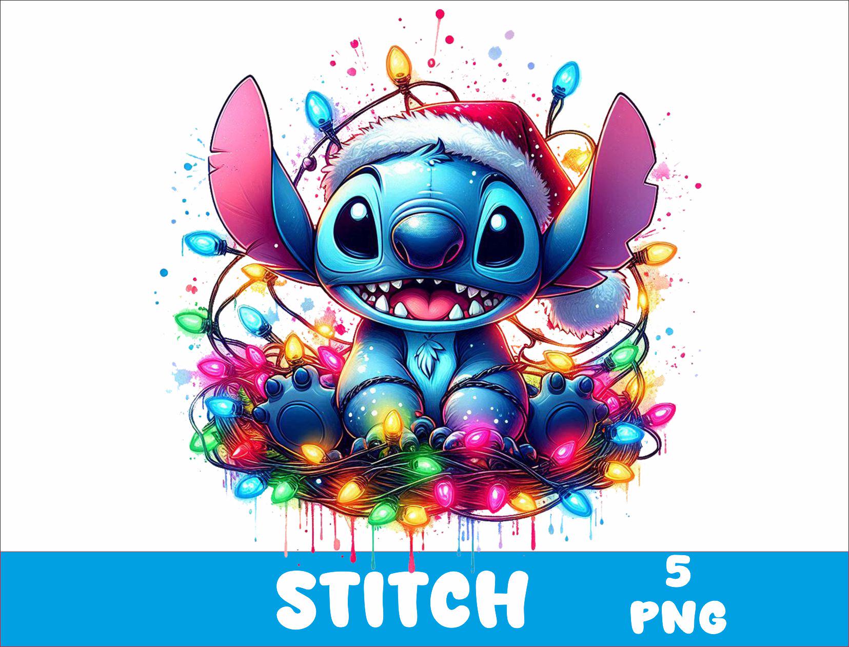 Christmas Light Stitch 5 PNG Chirstmas Stitch Splash and Watercolor Png ...