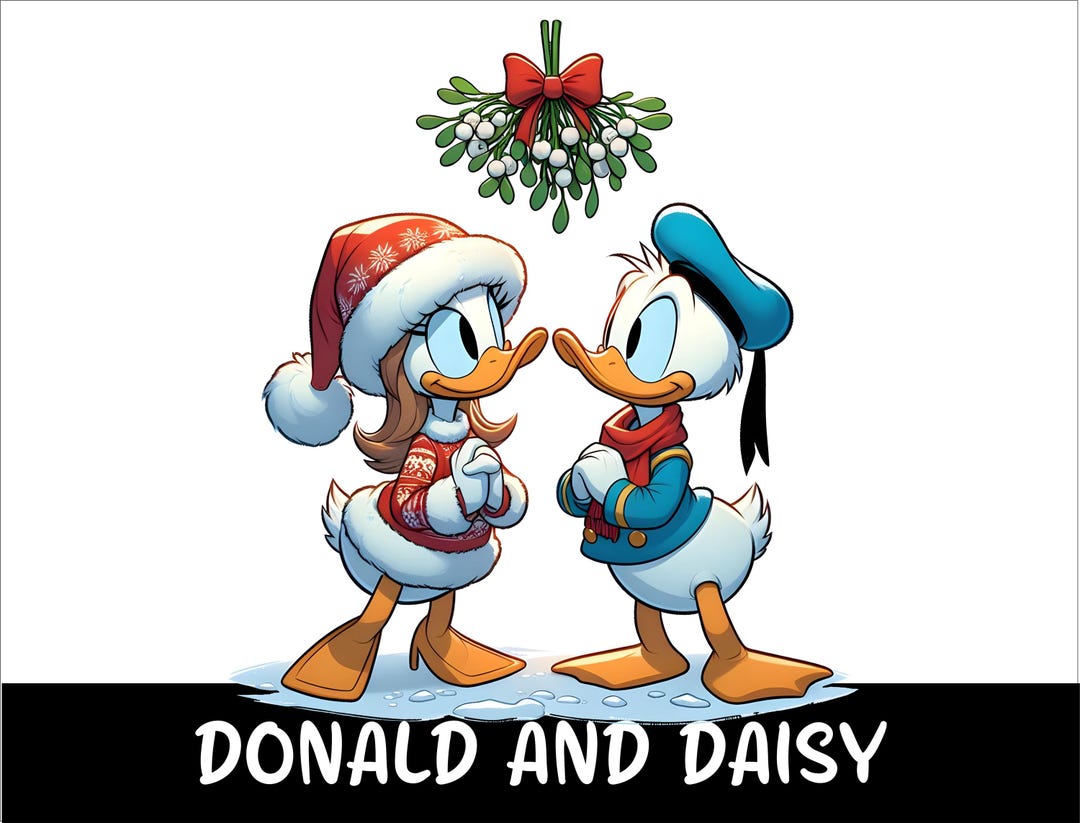 5 PNG Donald und Daisy Png Splash und Aquarell Png Chirstmas Duck ...
