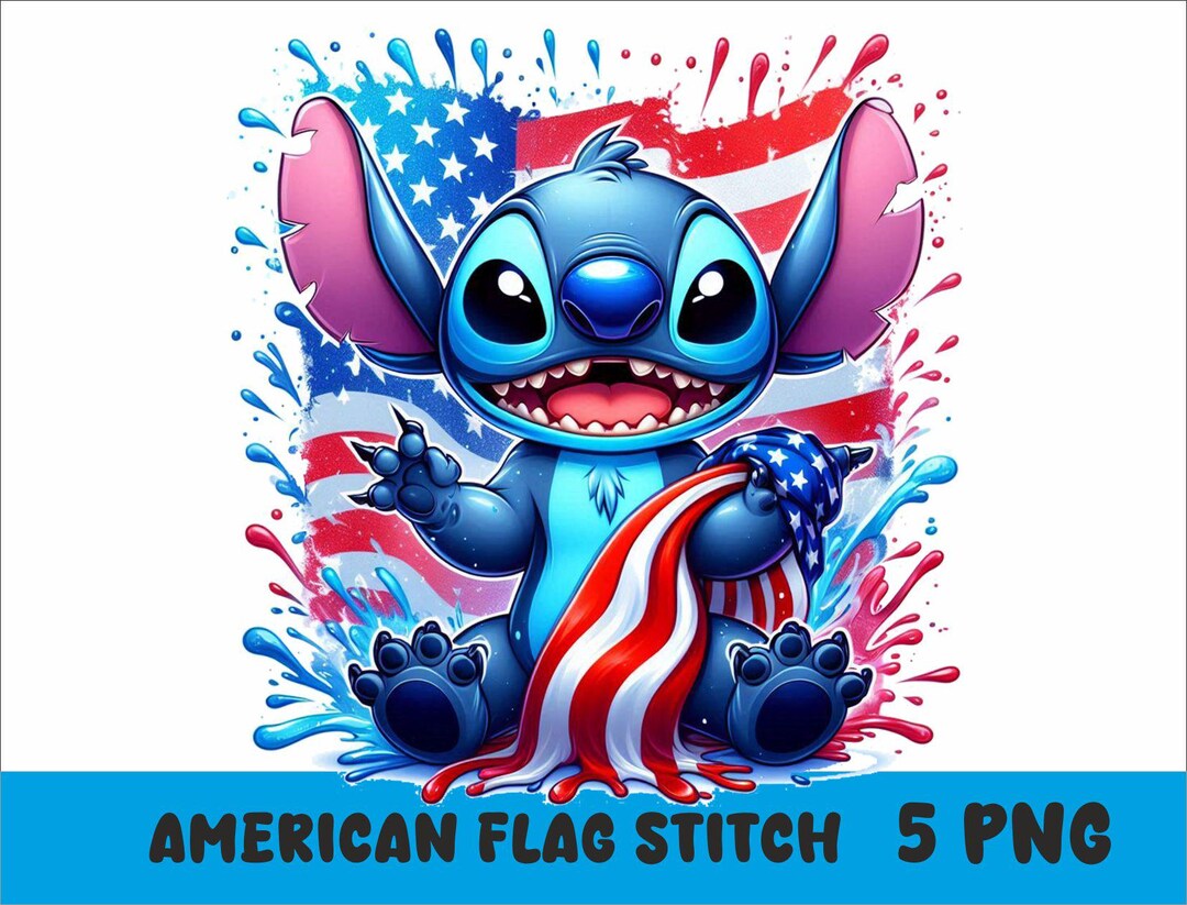 American Flag Lilo and Stitch 5 PNG Lilo and Stitch Splash and ...