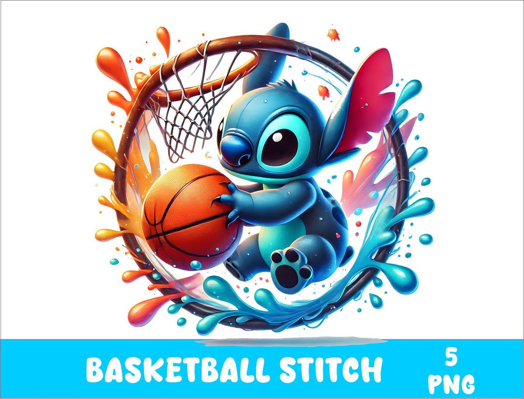 Basketball Stitch 5 PNG Baskeball Stitch Splash and Watercolor Png ...
