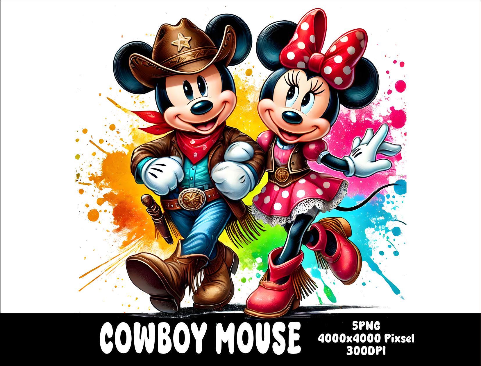 5 PNG Cowboy Png Mouse Splash and Watercolor Png Mouse Transparent PNG ...