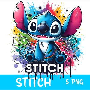 5 PNG Stitch PNG Stitch Splash and Watercolor Png Stitch Transparent ...