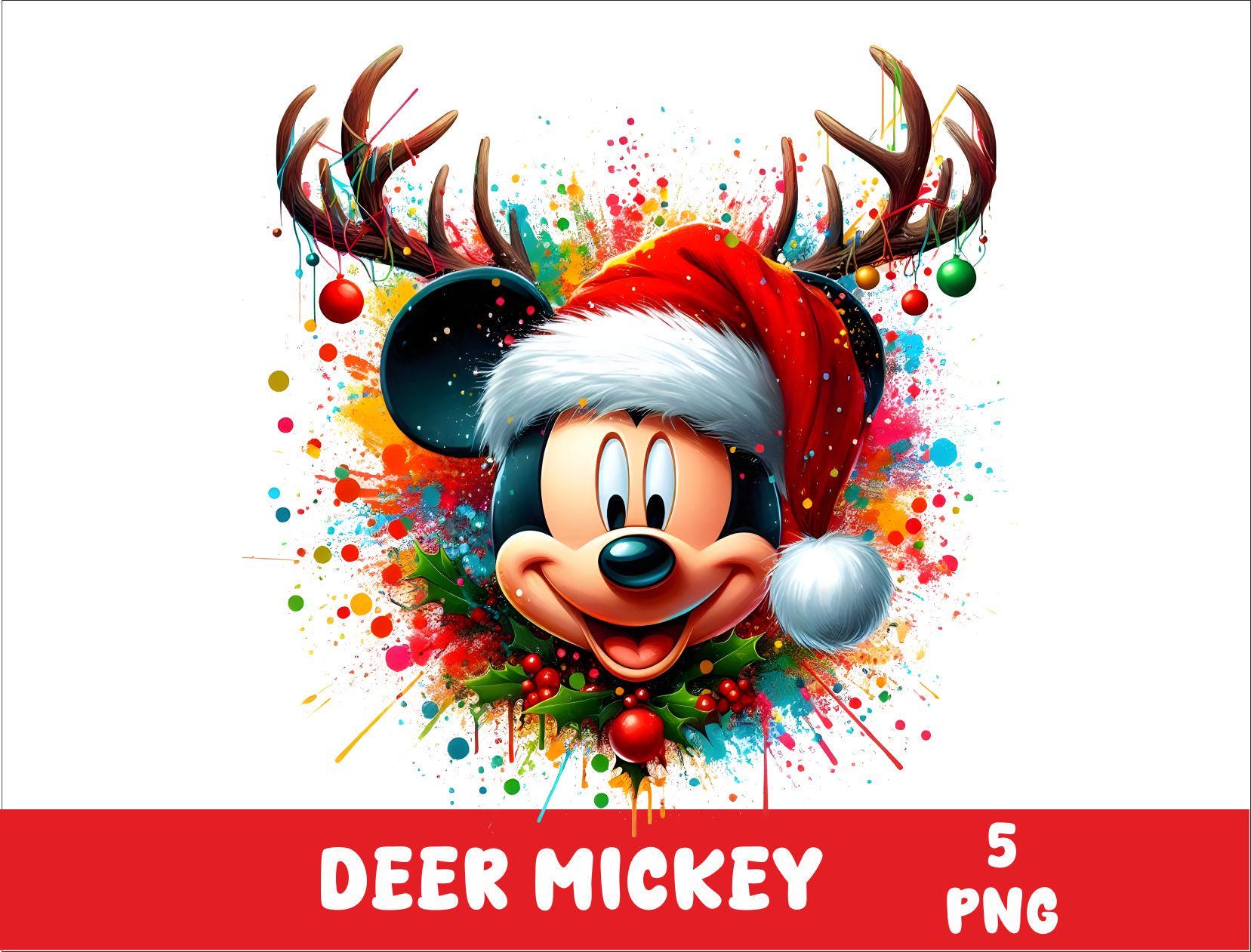 Deer Mickey 5 PNG Deer Mouse Splash and Watercolor Png Mickey ...