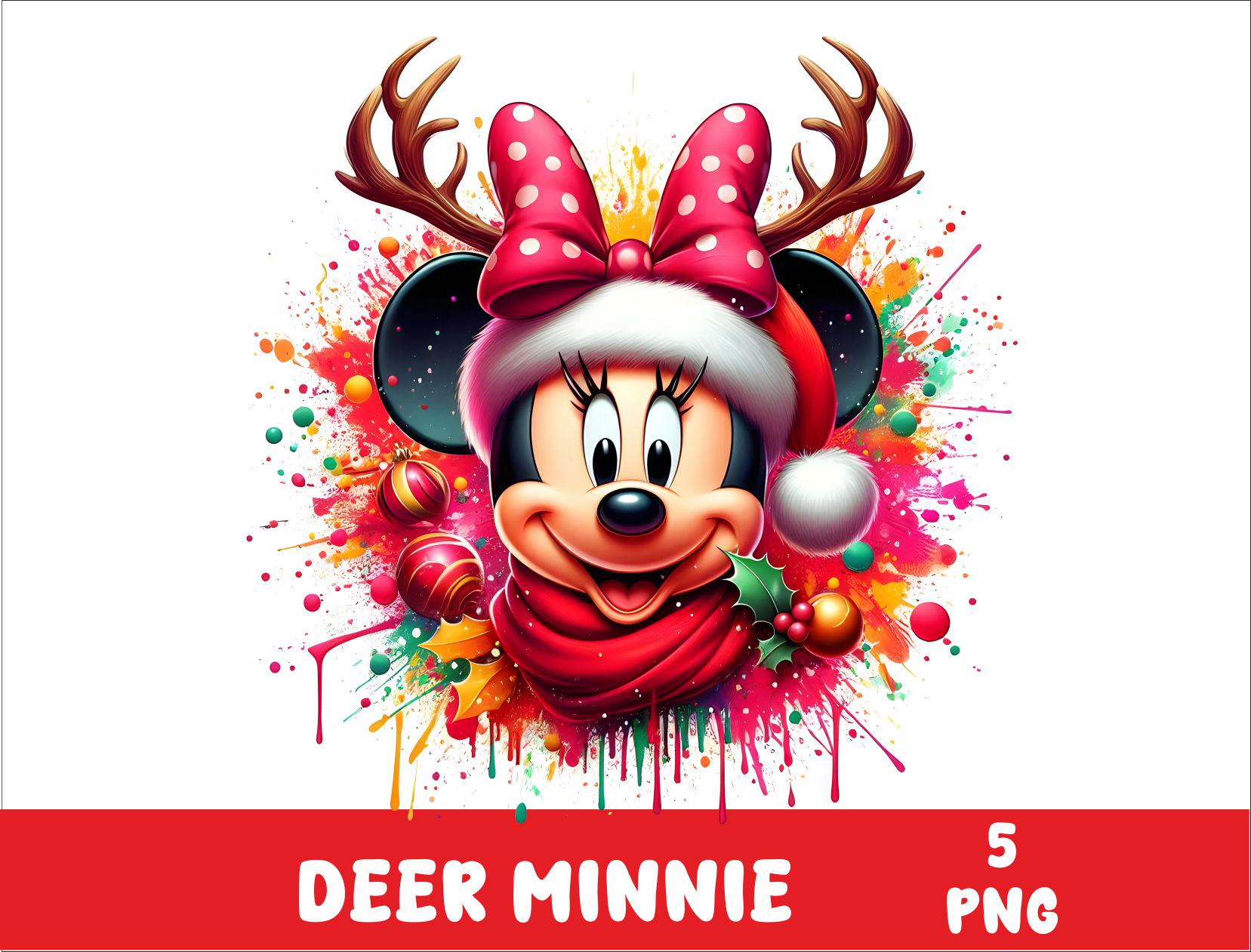 5 PNG Chirstmas Deer Minnie Mouse Png ,christmas Minnie Character,merry ...