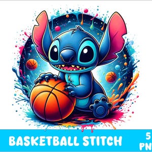 Basketball Stitch 5 PNG Baskeball Stitch Splash and Watercolor Png ...