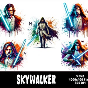 5 PNG Starwars Skywalker Png Splash and Watercolor Png Starwars ...