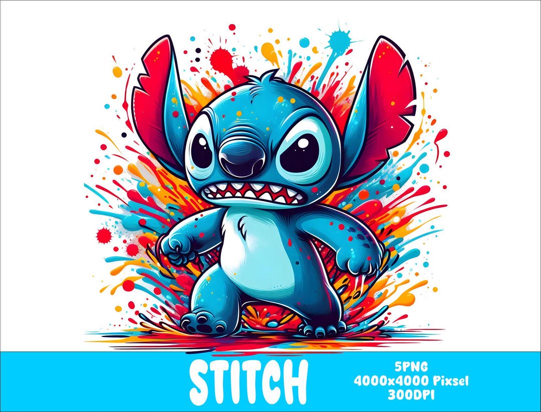 5 PNG Angry Stitch Png Stitch Splash and Watercolor Png Angry Stitch ...