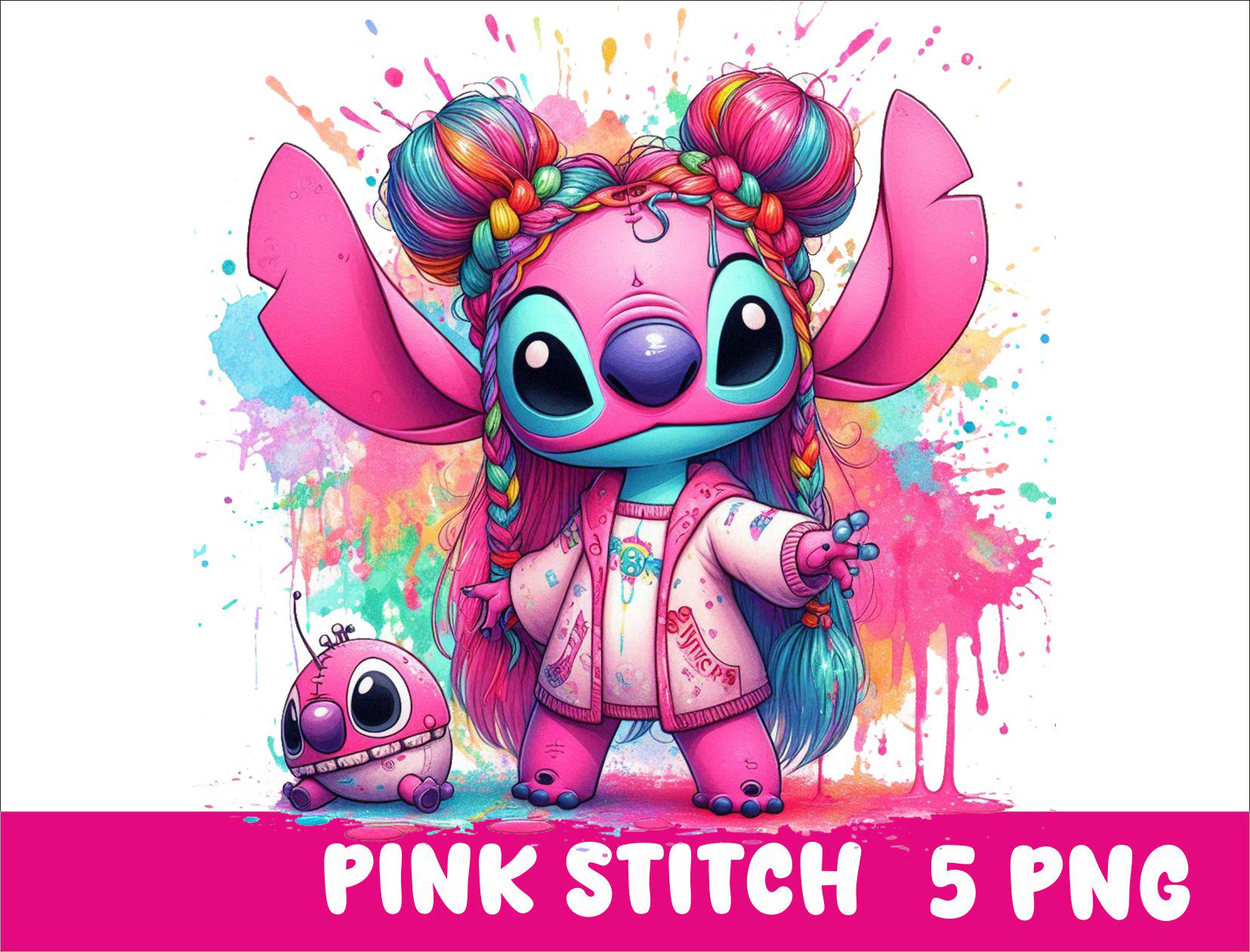 Pink Stitch 5 PNG Stitch Splash and Watercolor Png Pink Stitch ...